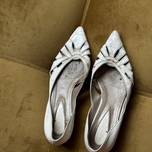 Janet & Janet | Shoes | Vintage Italian White Leather Ballerina Flats ...